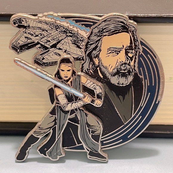 Disney | Other | Disney Star Wars Collectible Pin Two Layer Rey Luke ...